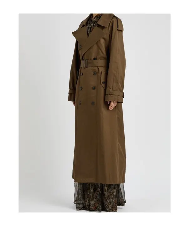 Saint Laurent Double-breasted Cotton-twill Trench Coat