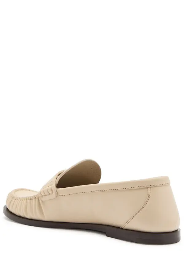 Saint Laurent Logo-plaque Leather Loafers