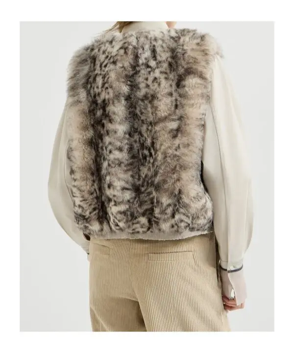 Brunello Cucinelli Lynx-effect Shearling Reversible Vest - Light Brown