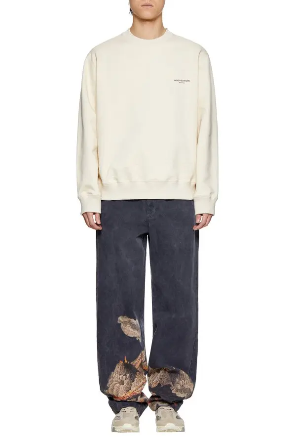 WOOYOUNGMI Round Collar Long Sleeve Sweater
