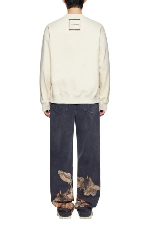 WOOYOUNGMI Round Collar Long Sleeve Sweater