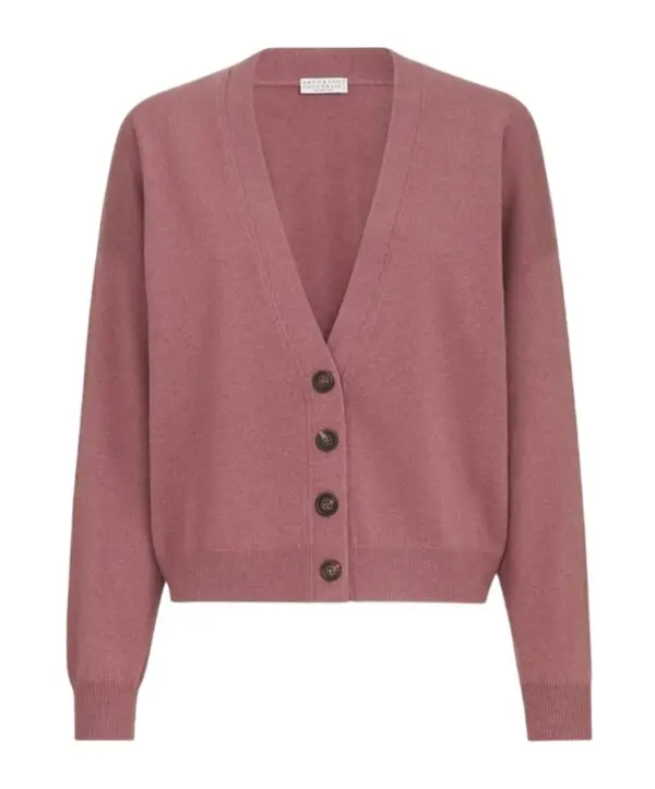 Brunello Cucinelli Cashmere Cardigan With Monili Embellishments