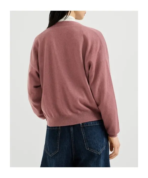Brunello Cucinelli Cashmere Cardigan With Monili Embellishments