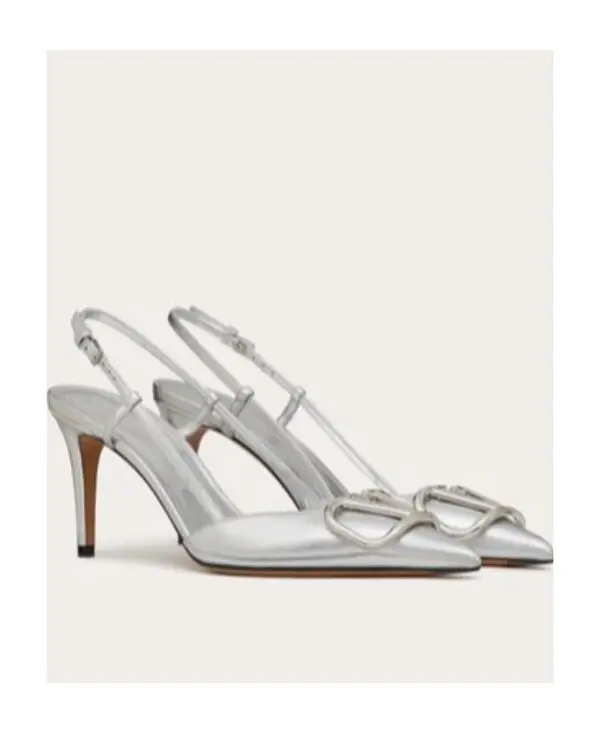 Valentino Garavani Vlogo Signature Pointed Toe Slingback Pumps
