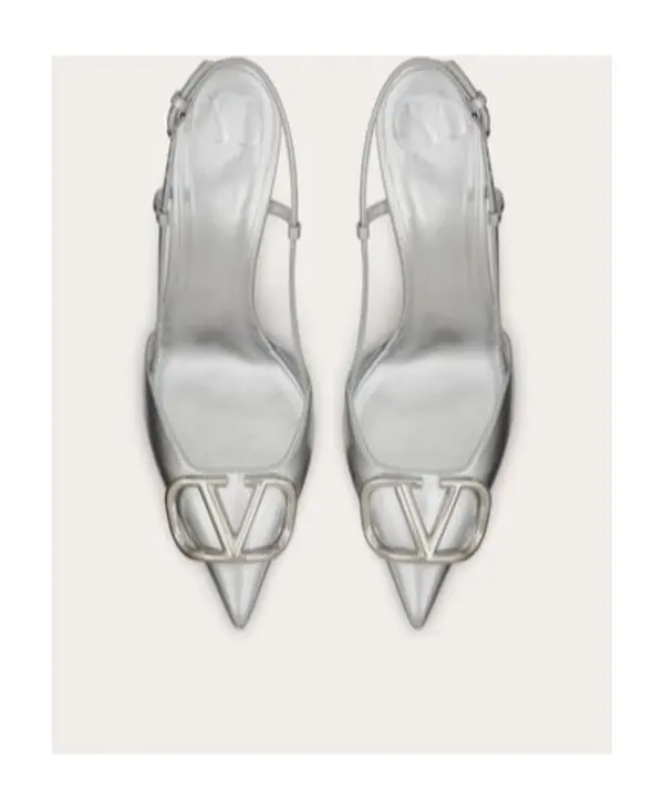 Valentino Garavani Vlogo Signature Pointed Toe Slingback Pumps