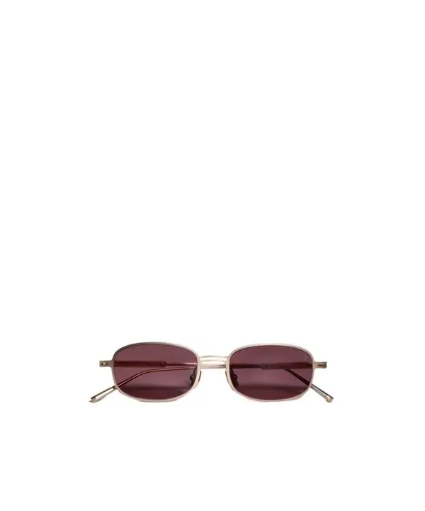 Brunello Cucinelli Oval Titanium Sunglasses