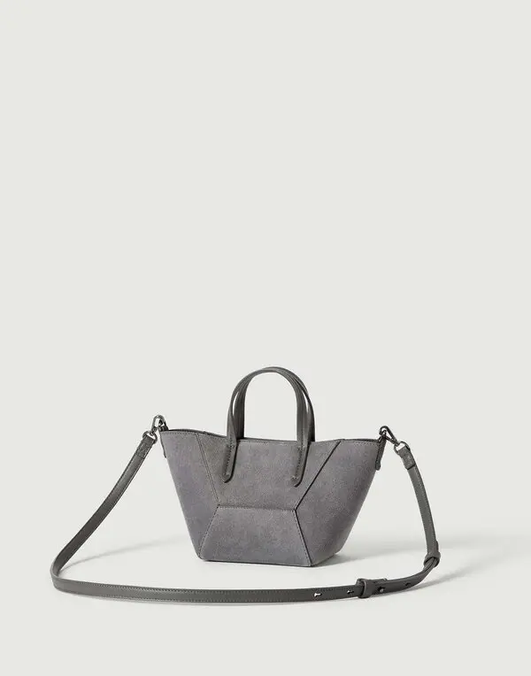 Brunello Cucinelli Bc Duo Mini Bag In Suede With Monili