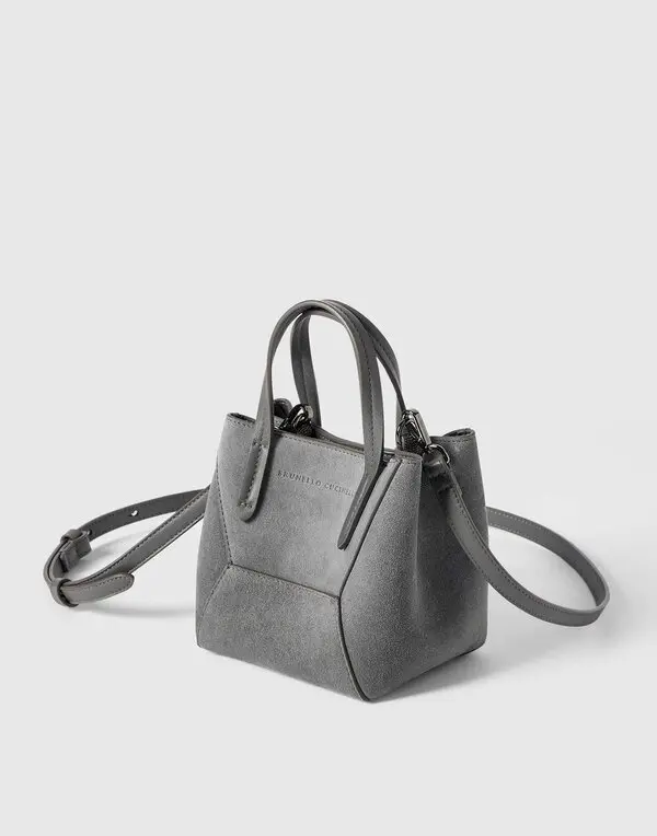 Brunello Cucinelli Bc Duo Mini Bag In Suede With Monili