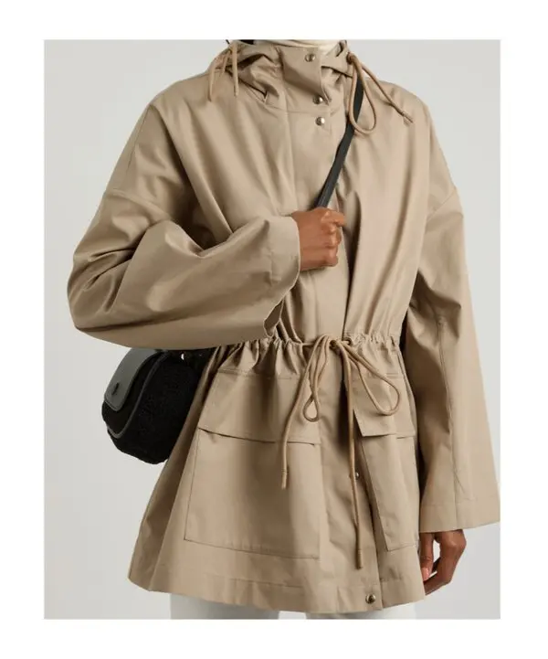 Moncler Gaillon Hooded Cotton-blend Poplin Parka - Nude