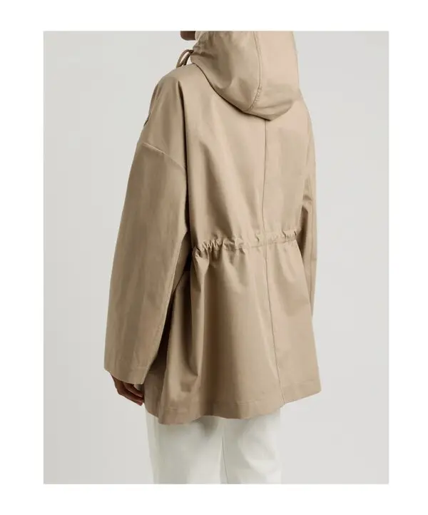 Moncler Gaillon Hooded Cotton-blend Poplin Parka - Nude