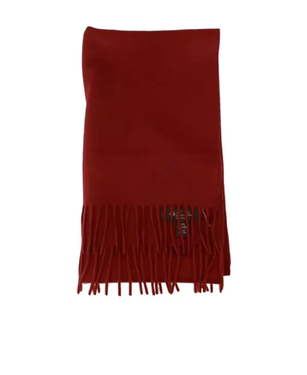 Loro Piana Grande Unita Fringed-edge Scarf - Red
