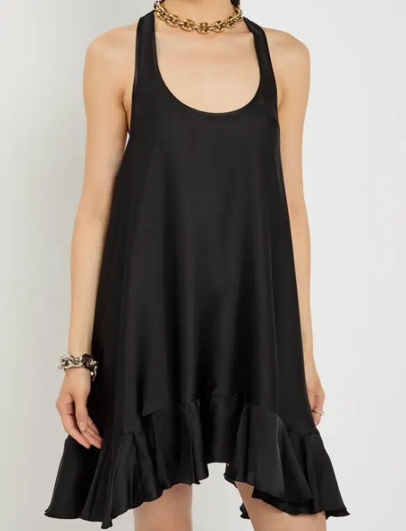 ANINE BING Lilith Silk-blend Mini Dress