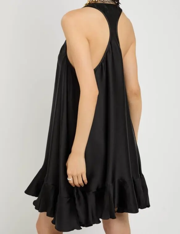 ANINE BING Lilith Silk-blend Mini Dress