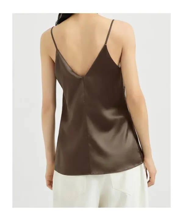 Brunello Cucinelli Stretch Silk Satin Camisole
