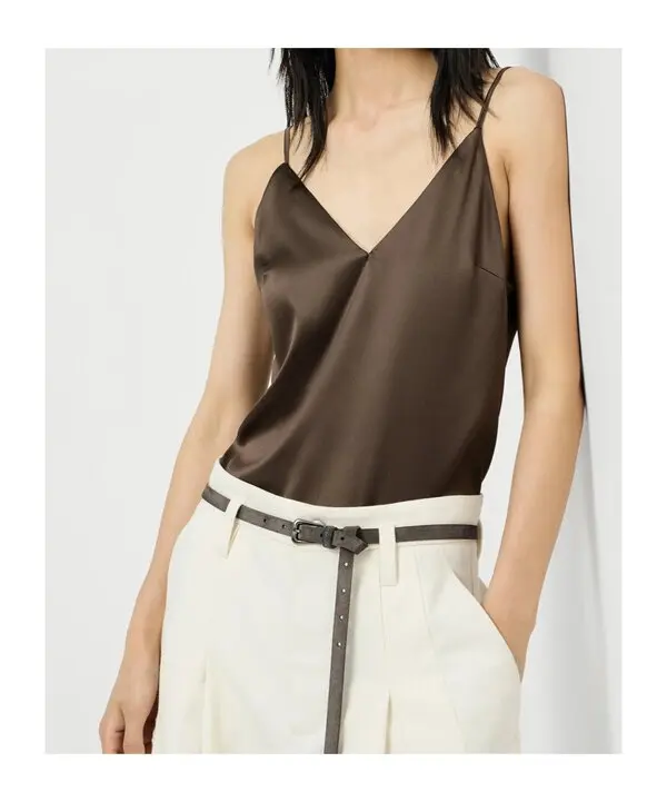 Brunello Cucinelli Stretch Silk Satin Camisole