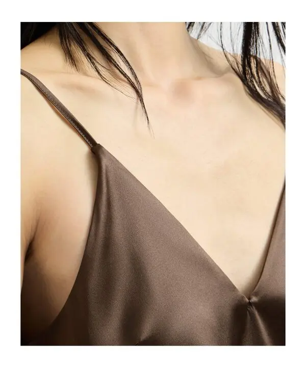 Brunello Cucinelli Stretch Silk Satin Camisole
