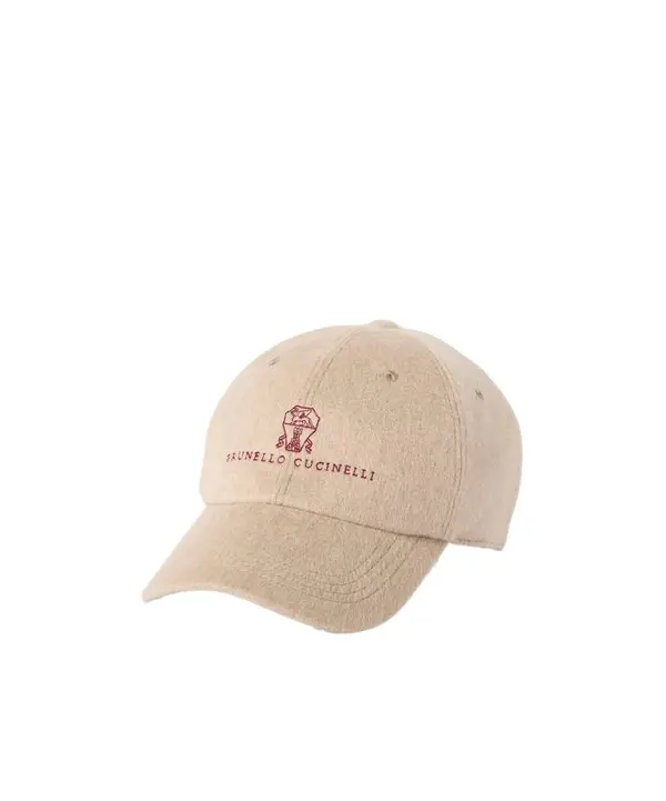 Brunello Cucinelli Cashmere And Alpaca Blend Baseball Cap - Beige