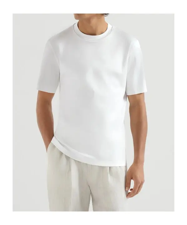Brunello Cucinelli Cotton Jersey T-shirt With Piping