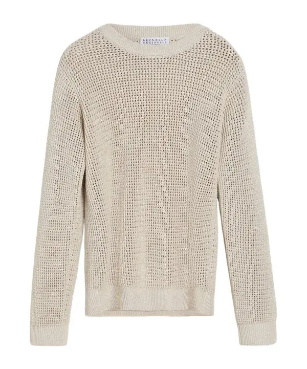 Brunello Cucinelli Ribbed Net Sweater