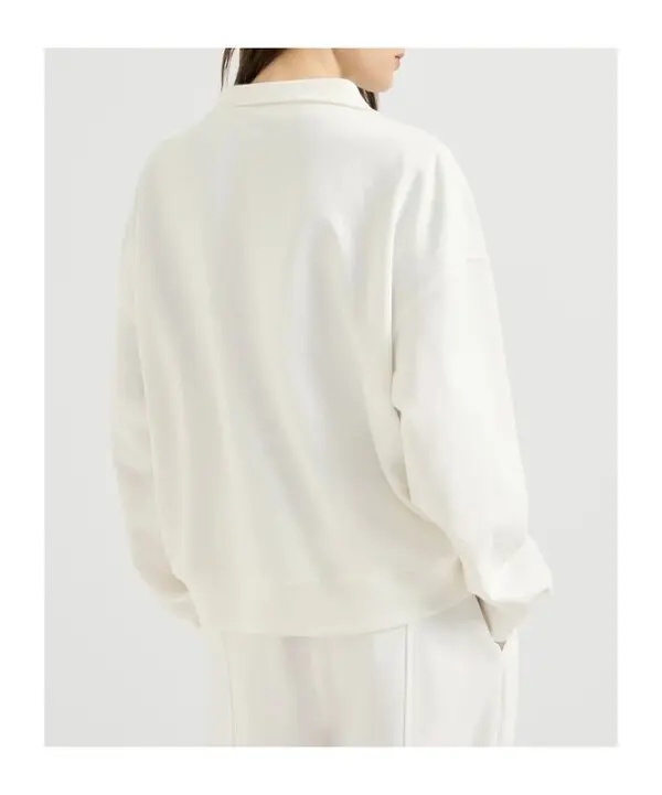 Brunello Cucinelli Cotton Smooth French Terry Sweatshirt - White