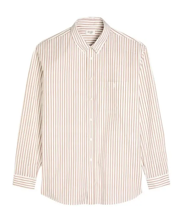 Saint Laurent Striped Cotton-poplin Shirt