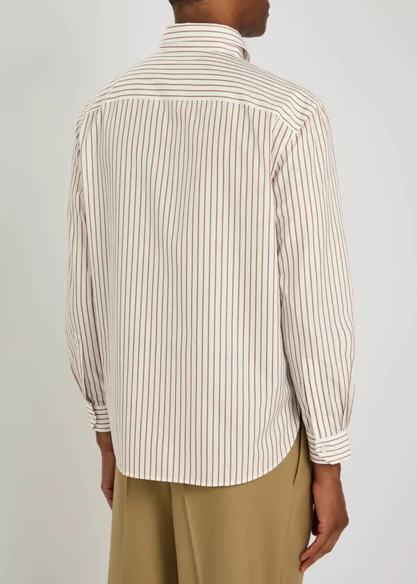Saint Laurent Striped Cotton-poplin Shirt