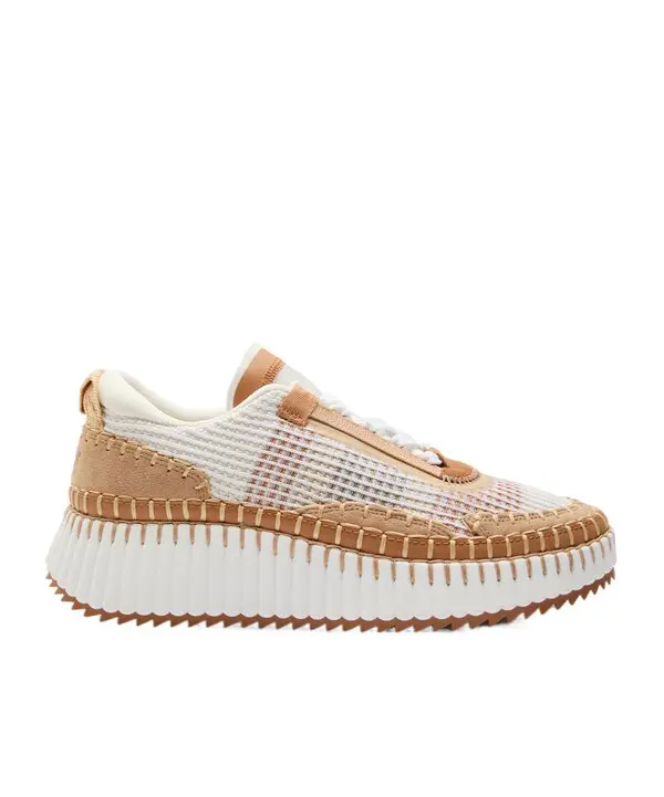 Chloé Nama Panelled Knitted Sneakers
