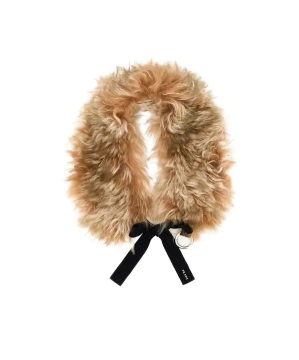 Prada Fur Scarf - Nude