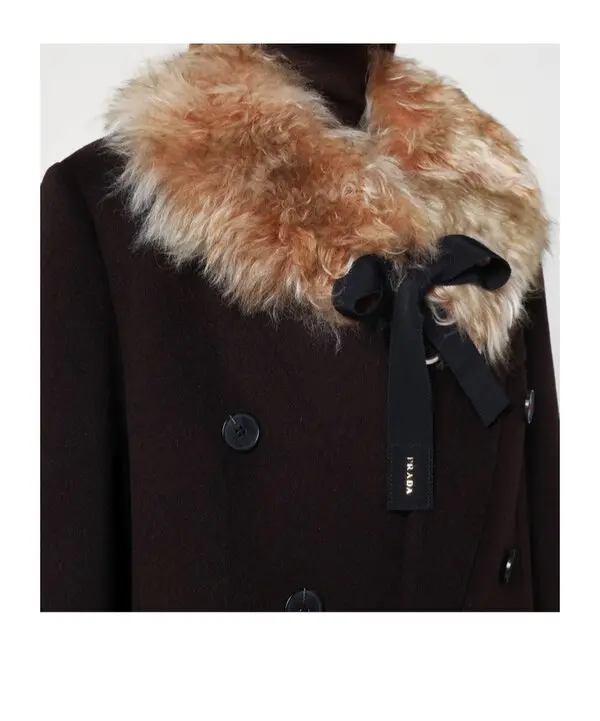 Prada Fur Scarf - Nude