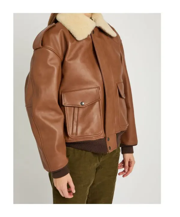 Saint Laurent Detachable-collar Shearling And Leather Jacket