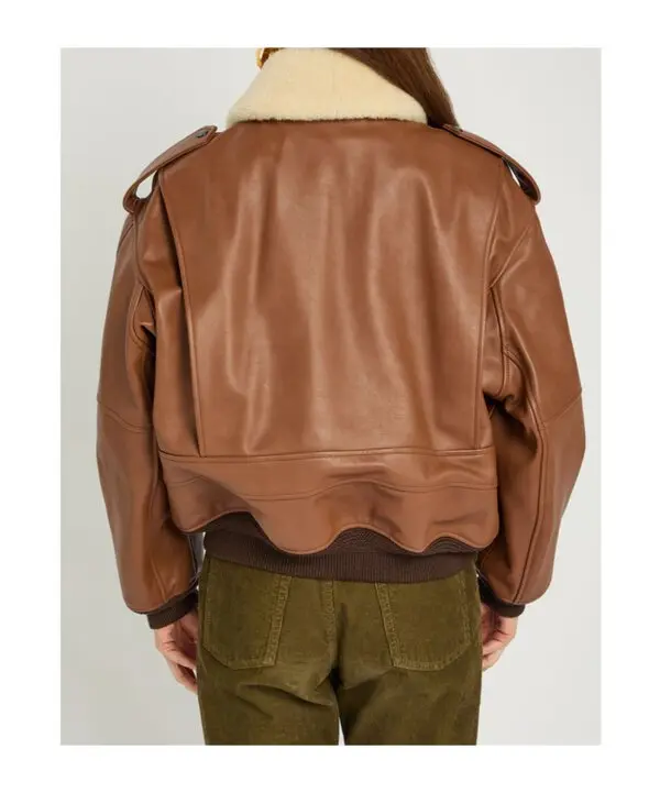 Saint Laurent Detachable-collar Shearling And Leather Jacket
