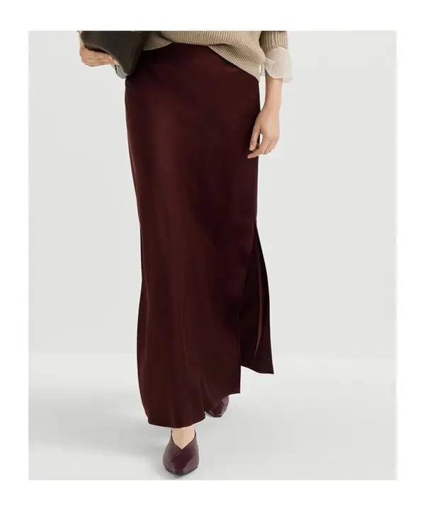 Brunello Cucinelli Calfskin Slingback Flats - Deep Fuchsia