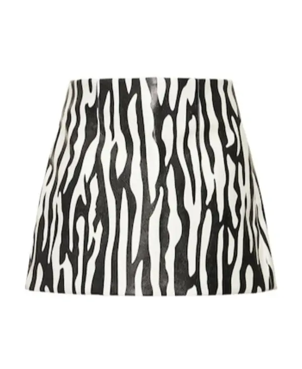 Coperni Zebra Print Miniskirt