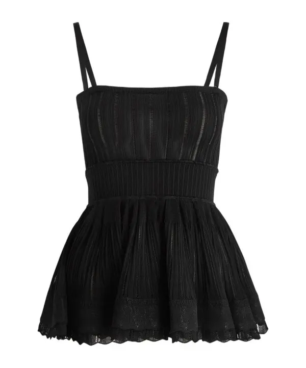 Alaïa Crinoline Ribbed-knit Top