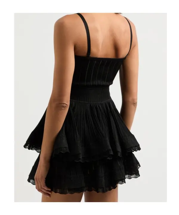 Alaïa Crinoline Ribbed-knit Top
