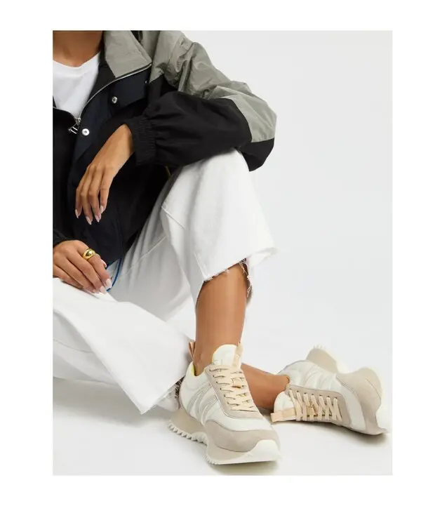 Moncler Pacey Panelled Suede Sneakers