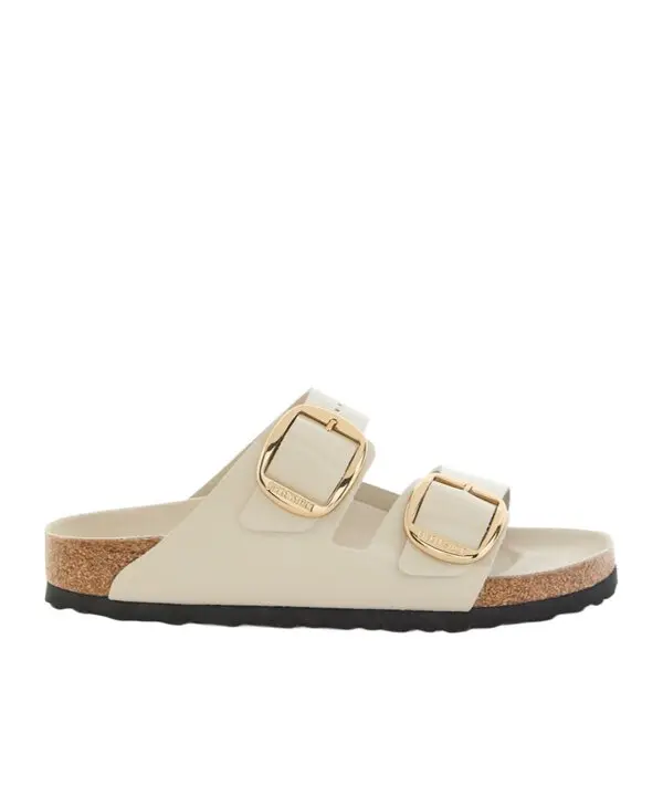 BIRKENSTOCK Arizona Patent Leather Sliders - Nude