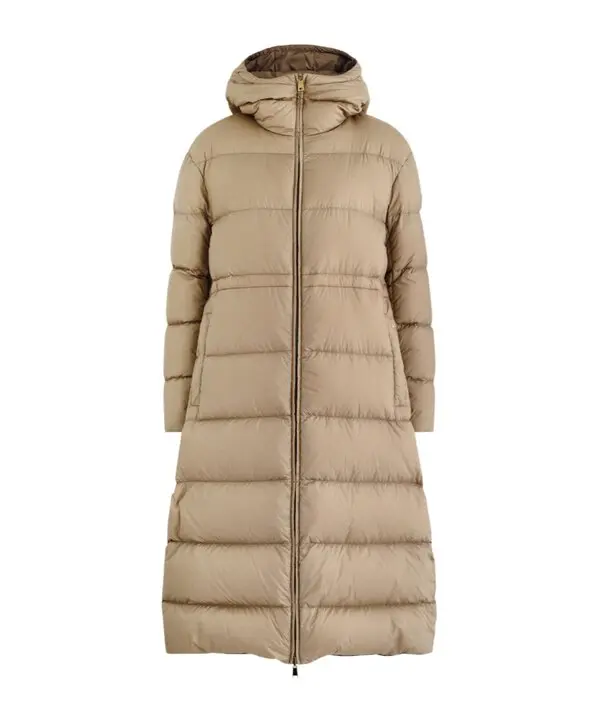 Moncler Boulogne Reversible Quilted Shell Coat - Nude