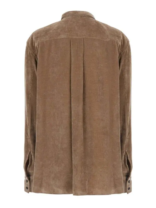 Brunello Cucinelli Button-down Corduroy Shirt - Cappuccino