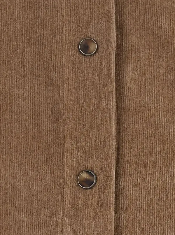 Brunello Cucinelli Button-down Corduroy Shirt - Cappuccino