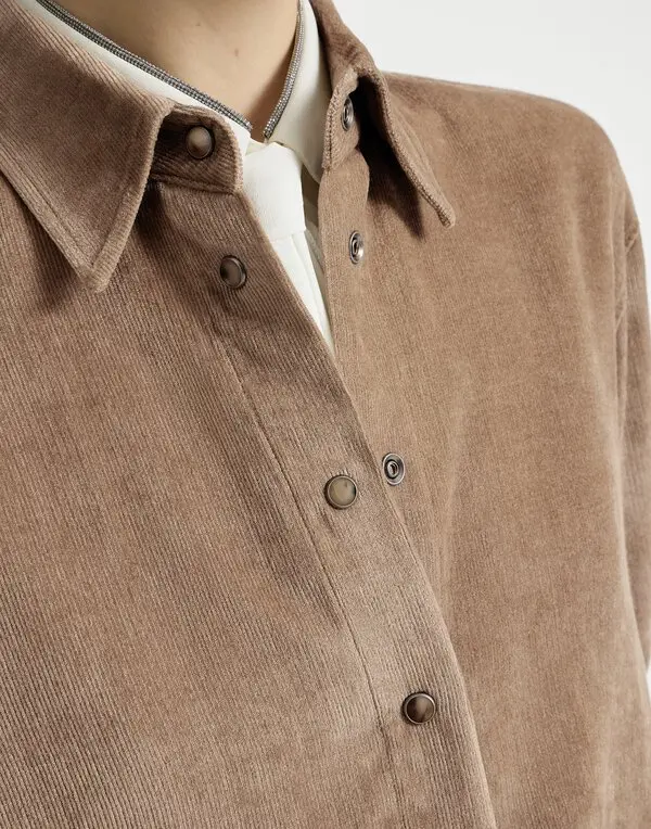 Brunello Cucinelli Button-down Corduroy Shirt - Cappuccino