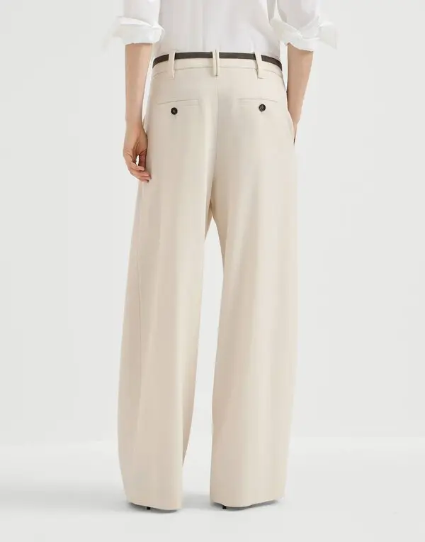 Brunello Cucinelli Wool Pleated Straight-leg Trousers