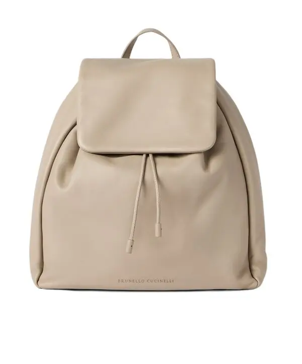 Brunello Cucinelli Mellow City Backpack - Light Yellow
