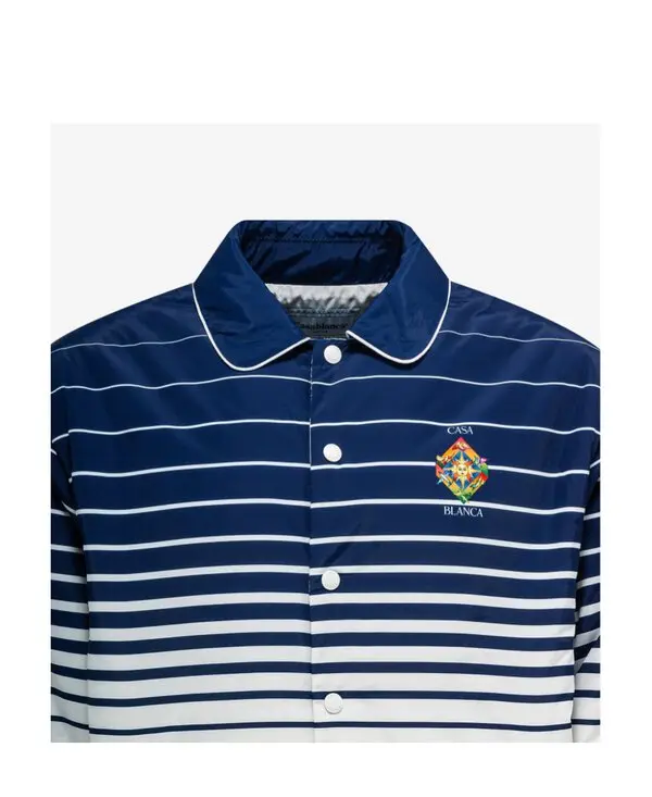 Casablanca Striped Jacket With Graphic Print
