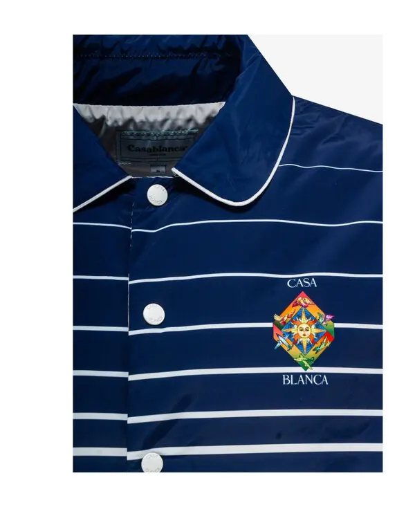 Casablanca Striped Jacket With Graphic Print