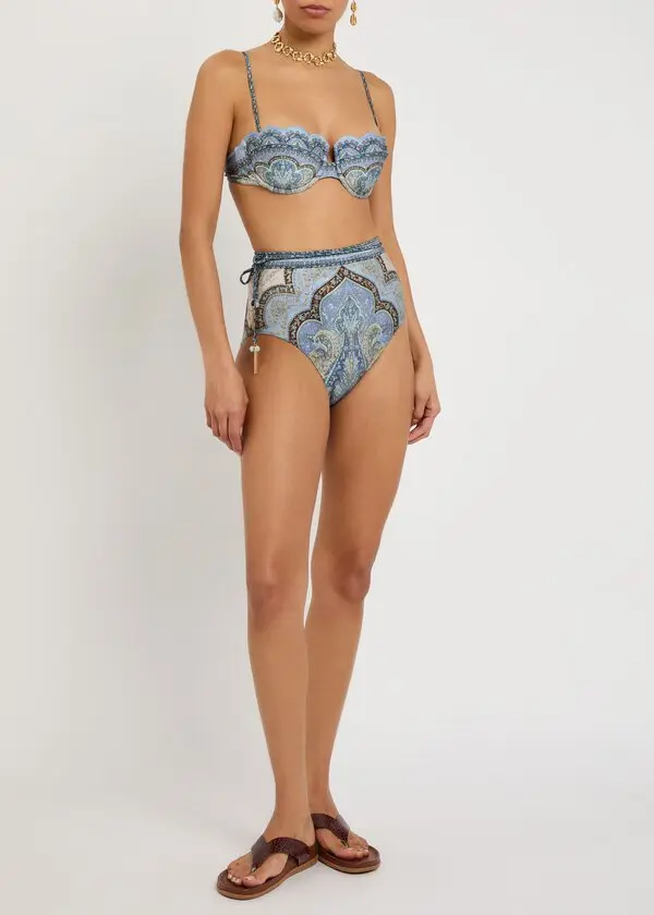 Zimmermann Wanderlust Patterned Bikini Top