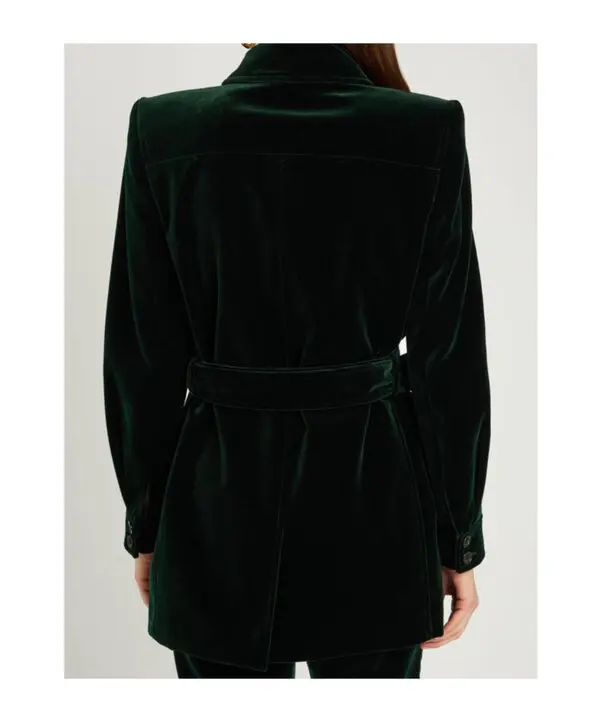 Saint Laurent Belted Velvet Jacket