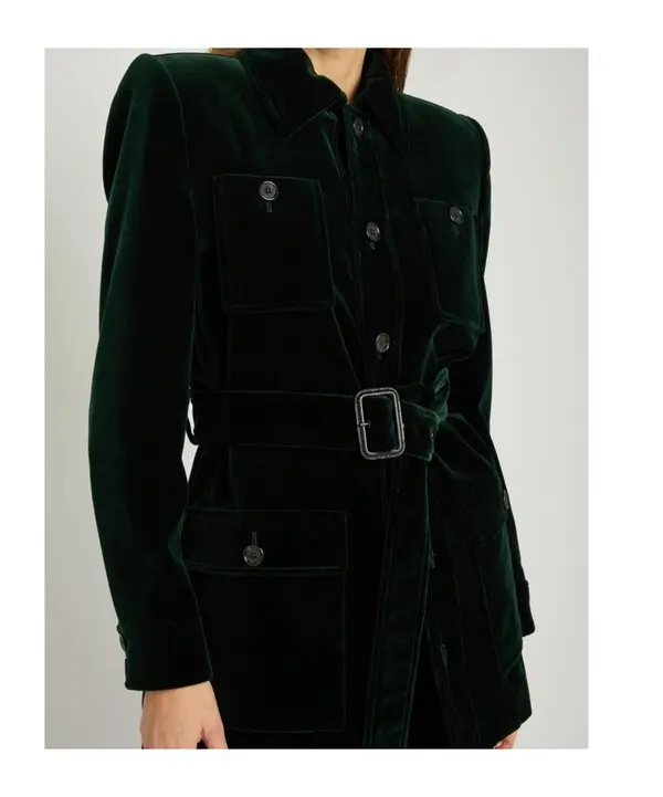 Saint Laurent Belted Velvet Jacket