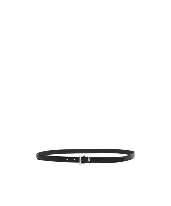 Saint Laurent Cassandra Grained Leather Belt