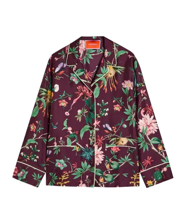 La DoubleJ Zooflora Printed Silk-twill Shirt